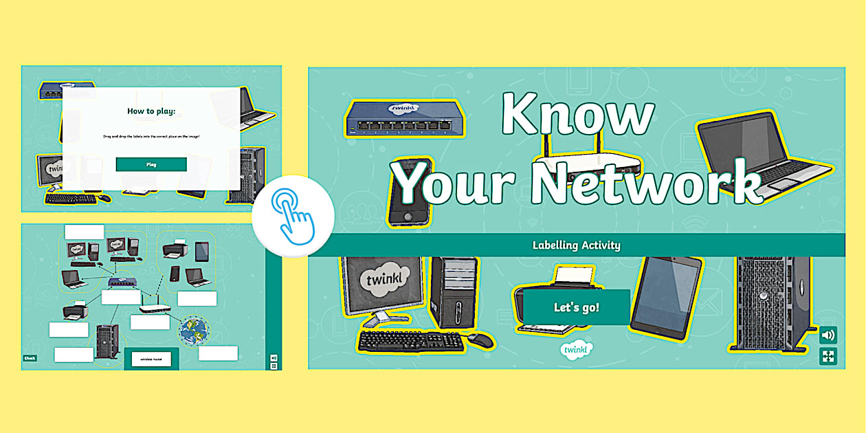 Network Labelling Interactive Activity - KS2 (teacher made)