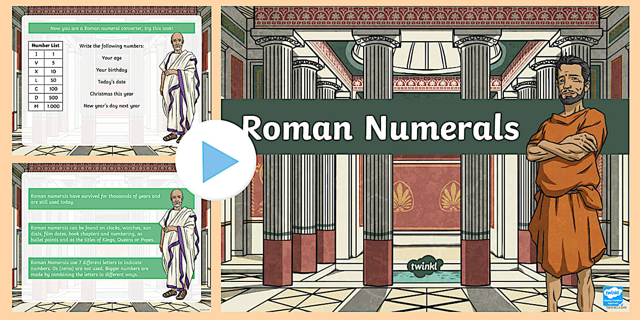 Roman Numerals Introduction PowerPoint (teacher made)