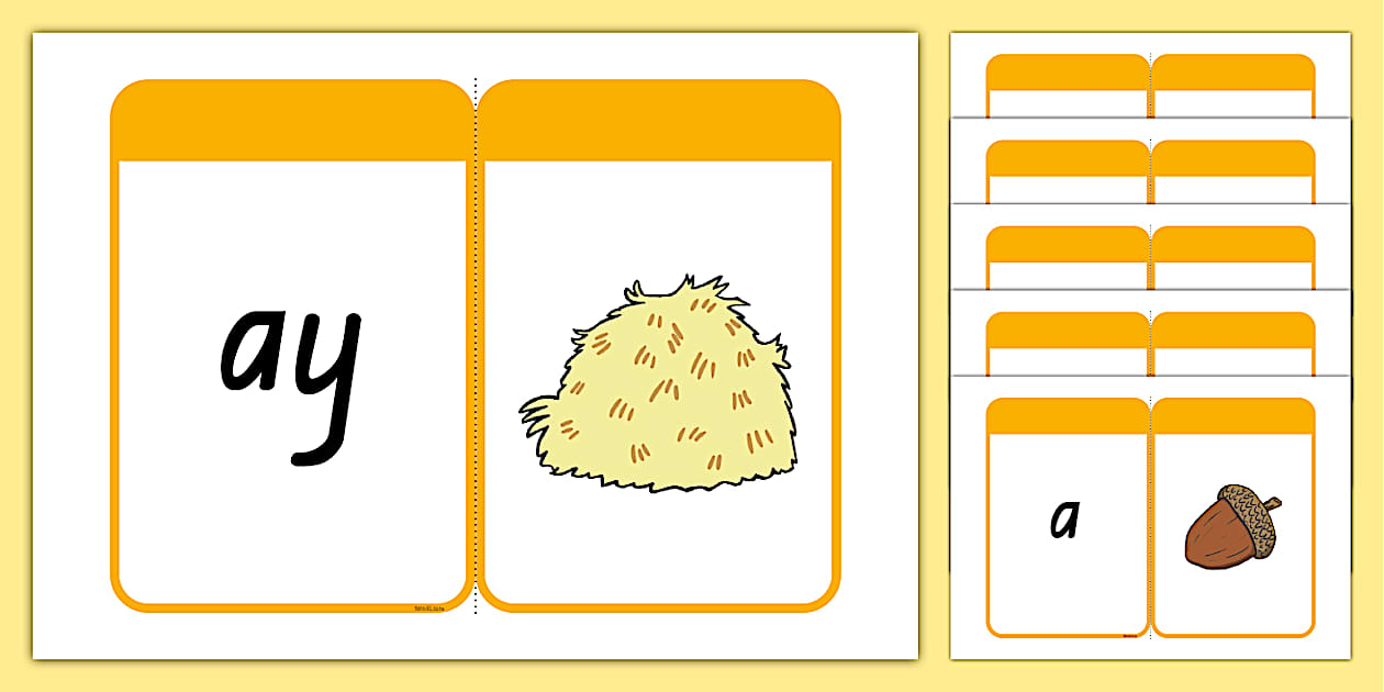 Level 5 Phonics Double-Sided Mnemonic Flashcards - Twinkl