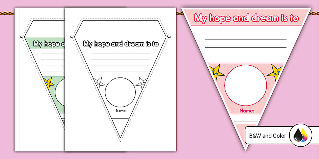 My Hopes and Dreams Bunting (teacher made) - Twinkl