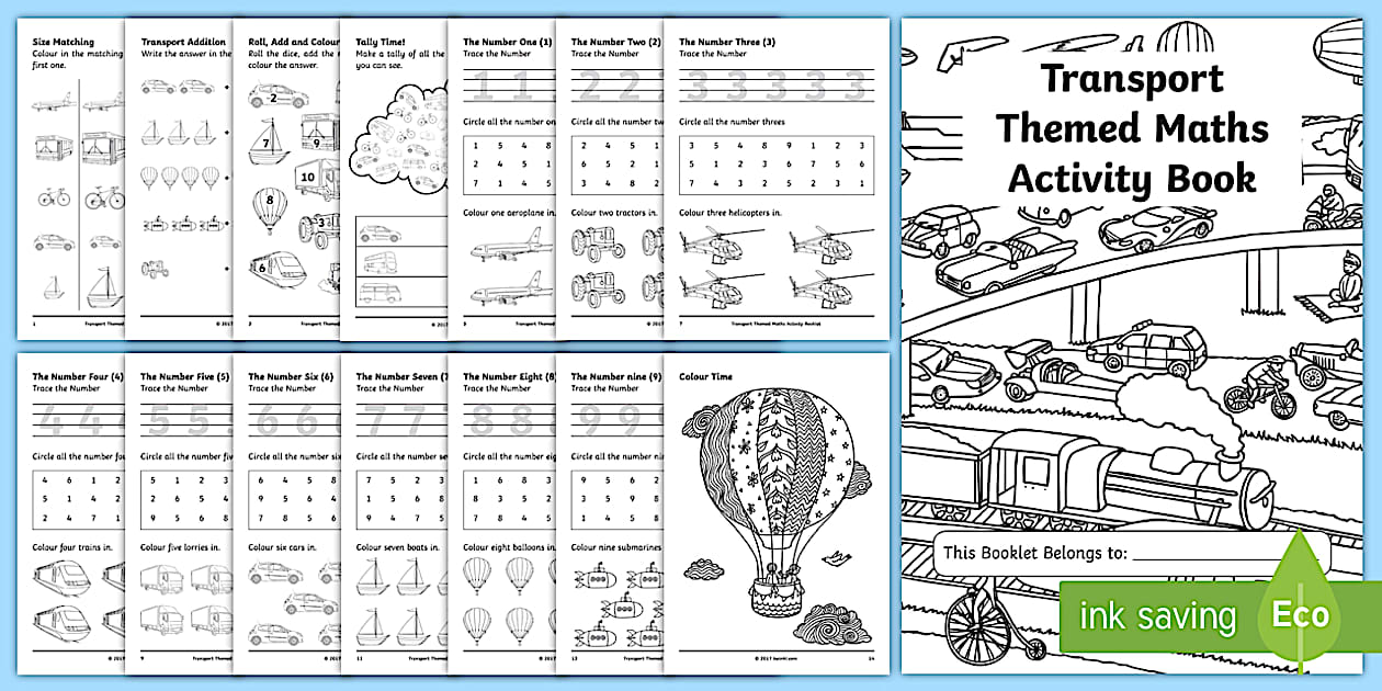 Transport Themed KS1 Maths Activity Book (teacher made)