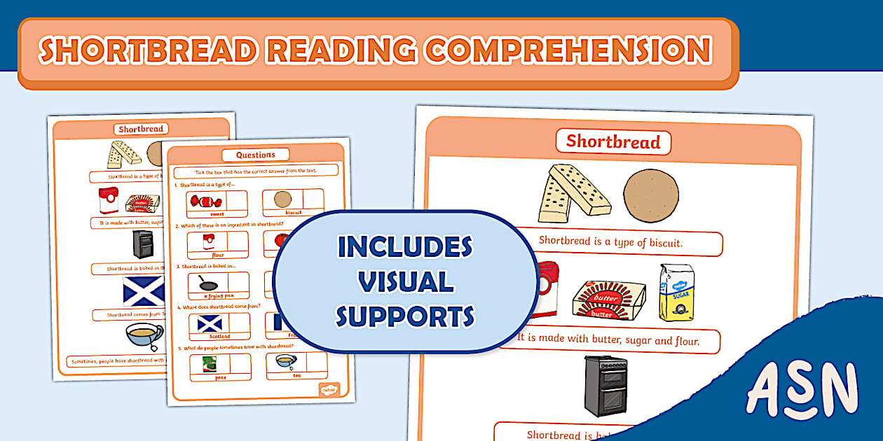 Shortbread Reading Comprehension with Visual Supports
