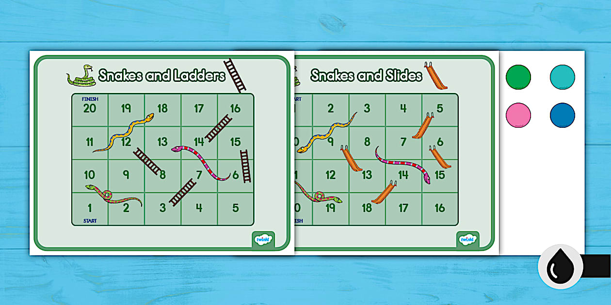 Snakes and Ladders (1-20) (Teacher-Made) - Twinkl