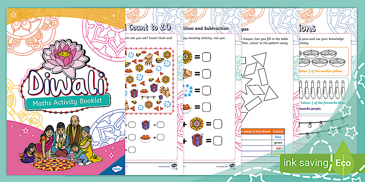 KS1 Diwali-Themed Maths Activity Booklet (Ages 5 - 7)