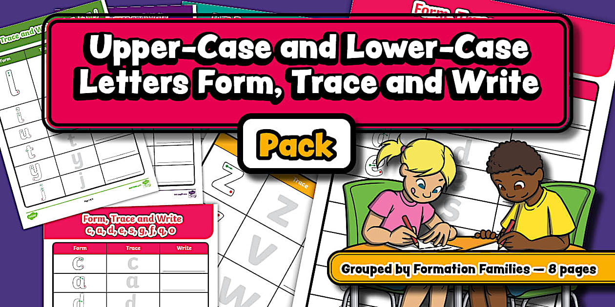 Upper-Case and Lower-Case Letters Form, Trace and Write Pack