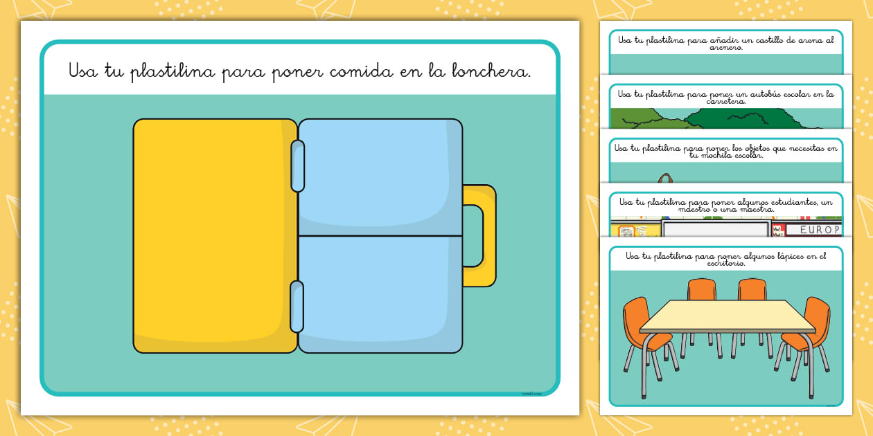 Tapices de plastilina: Vuelta al cole (teacher made)