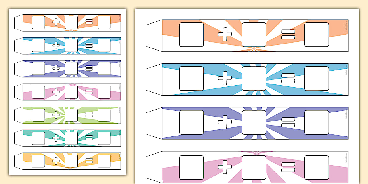 👉 Create Your Own Addition Paper Chain Template - Twinkl