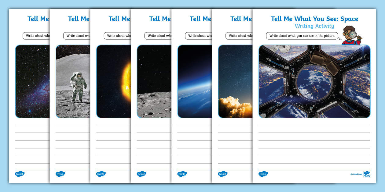 Tell Me What You See: Space Writing Activities | Twinkl