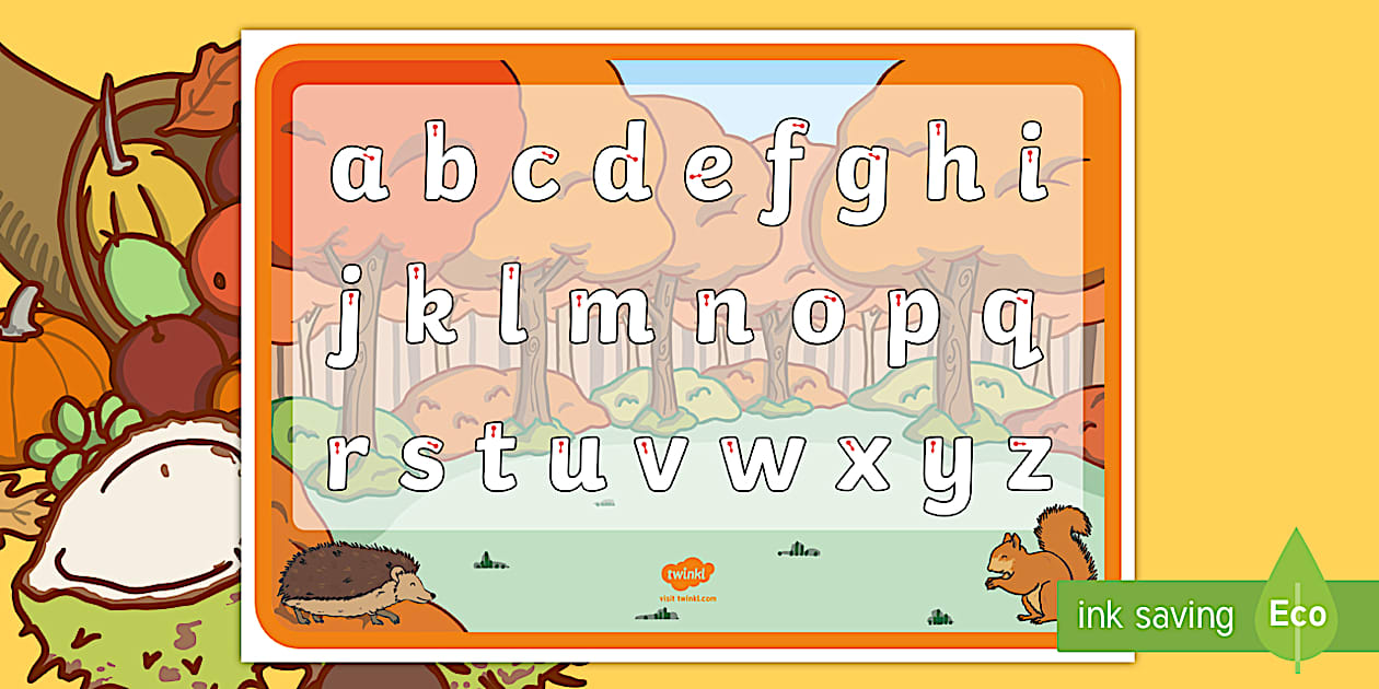 Autumn-Themed Alphabet Letter Formation Activity Mat