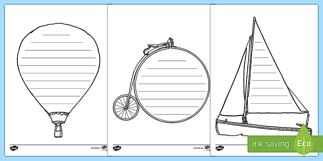 Transport Themed Writing Frames (teacher made) - Twinkl