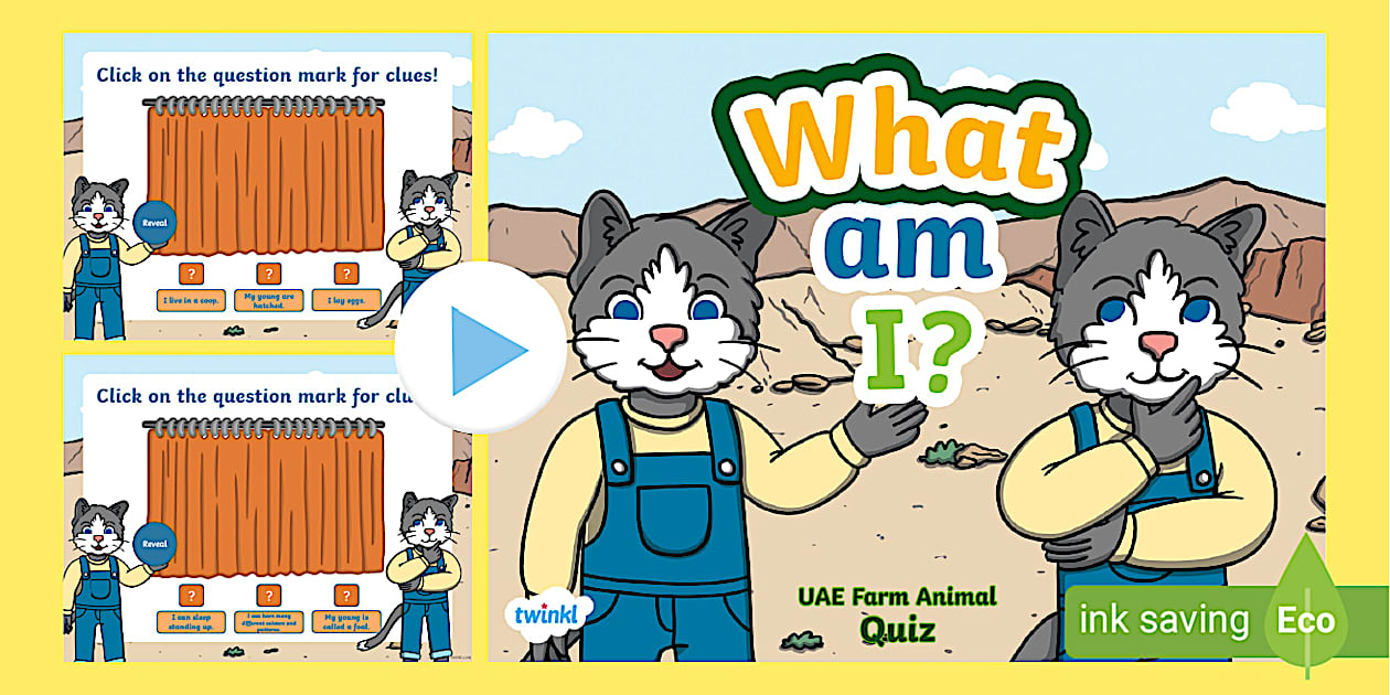 What am I? UAE Farm Animal Quiz PowerPoint