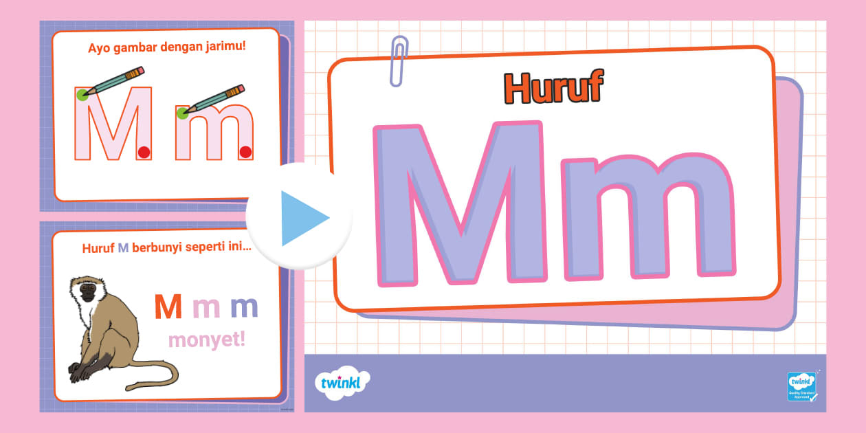 PowerPoint Seri Membaca Alfabet Huruf M (teacher made)