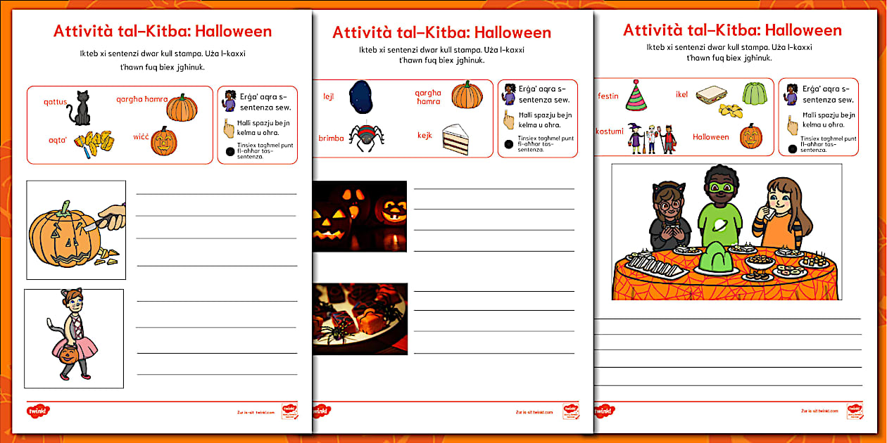Attività tal-Kitba: Halloween (Teacher-Made) - Twinkl