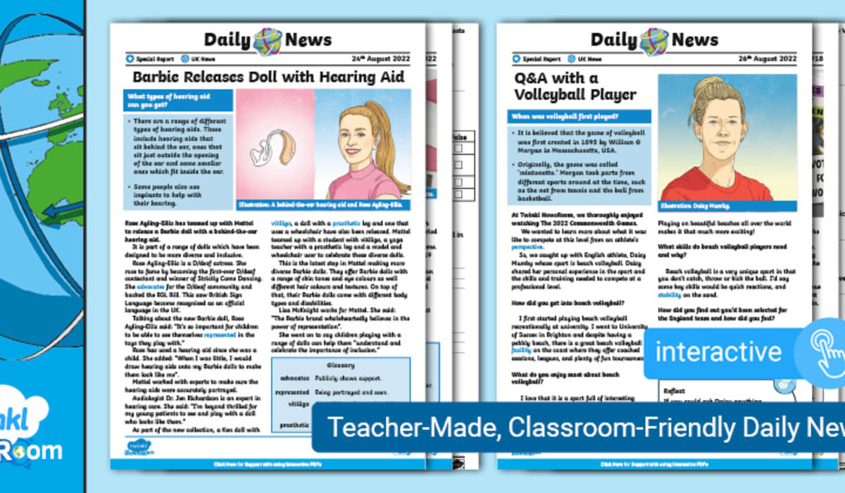 Weekly Comprehension Pack - 26th August 2022 - Twinkl NewsRoom
