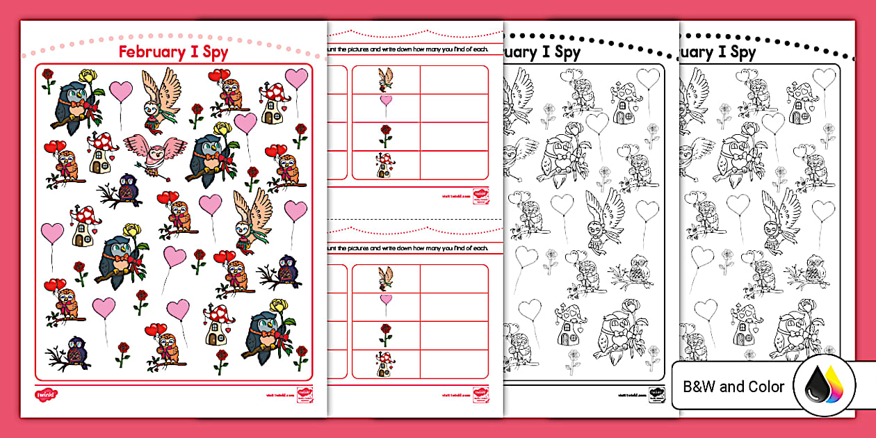 February I Spy Activity (Lehrer gemacht) - Twinkl
