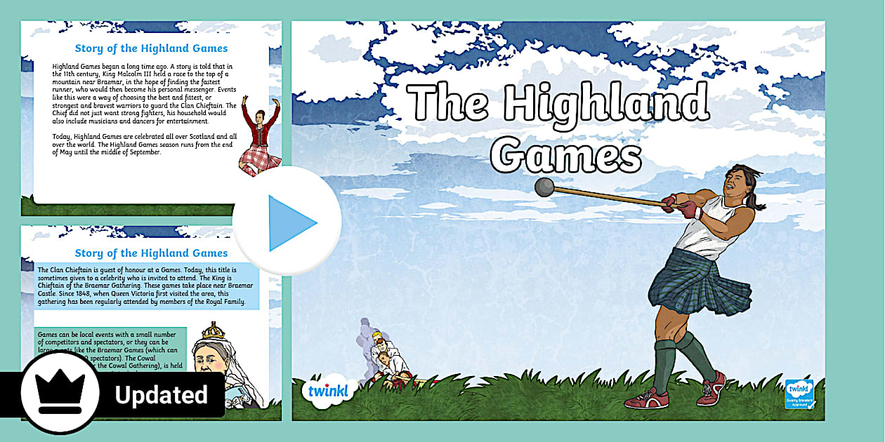 Highland Games Guide - Information PowerPoint - Twinkl