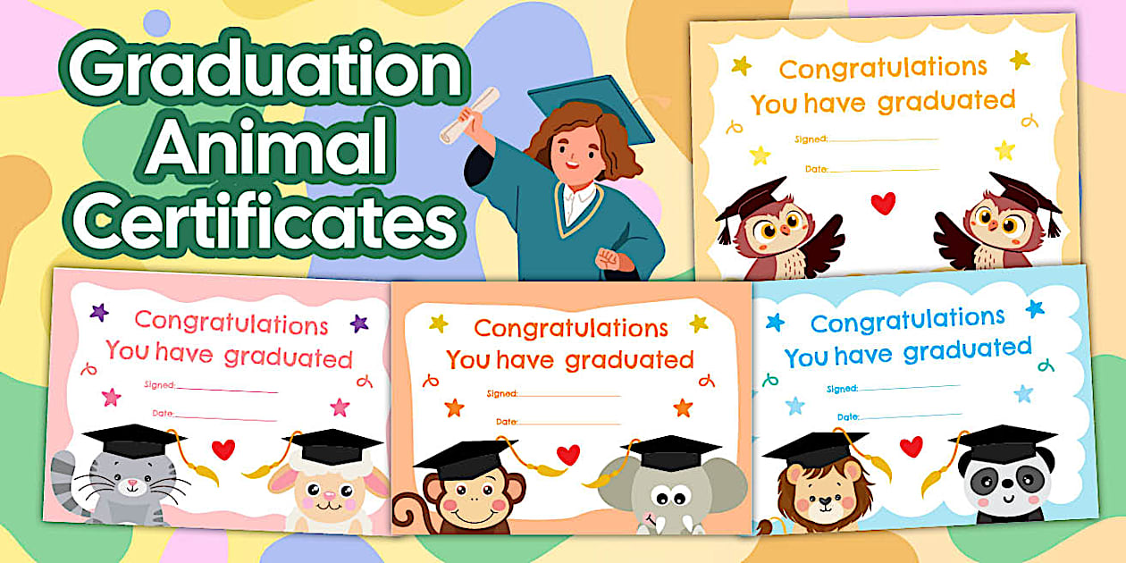 Graduation Animal Certificates