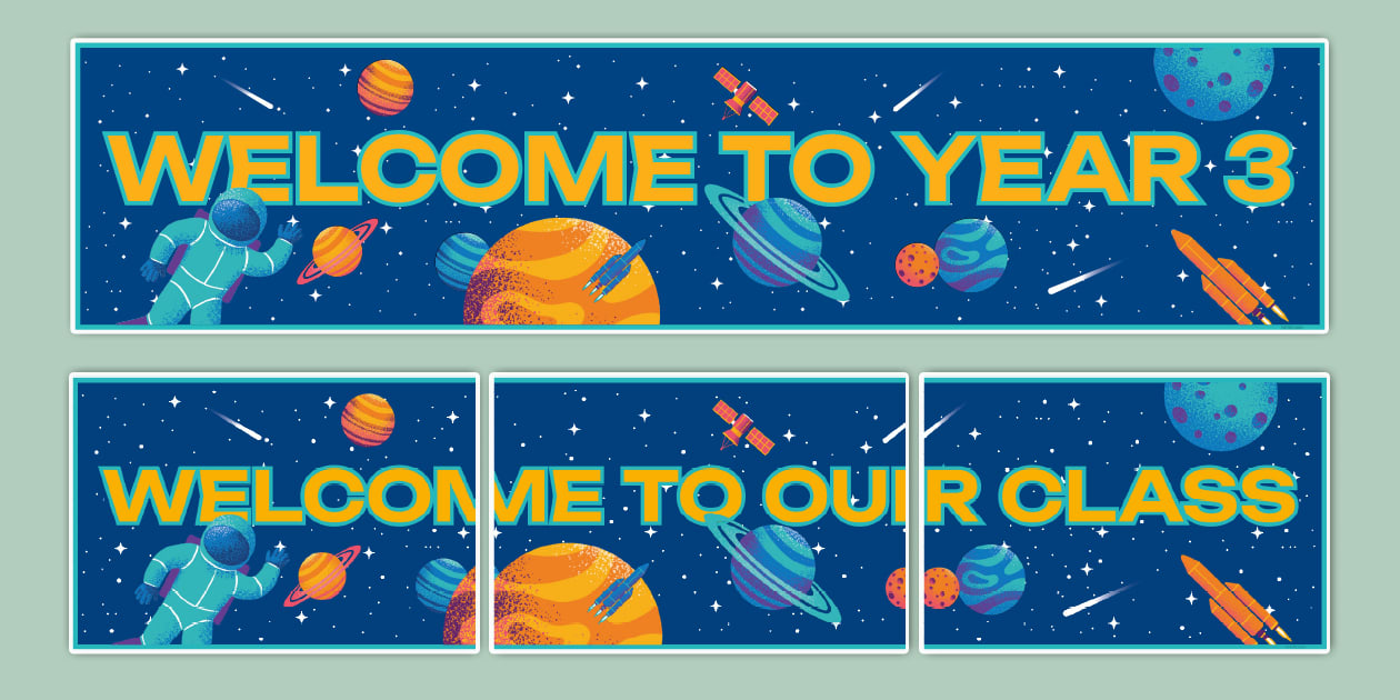 Space-Themed Welcome to Year 3 Display Banner (teacher made)