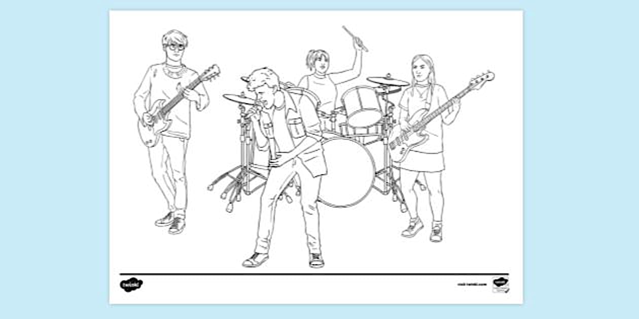 Band Colouring Page | Colouring Sheets (teacher made)