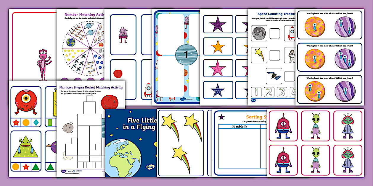 👉 EYFS Nursery Maths Activity Pack: Space (teacher made)