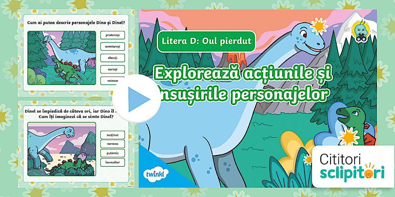 Oul pierdut – PowerPoint interactiv însușirile personajelor
