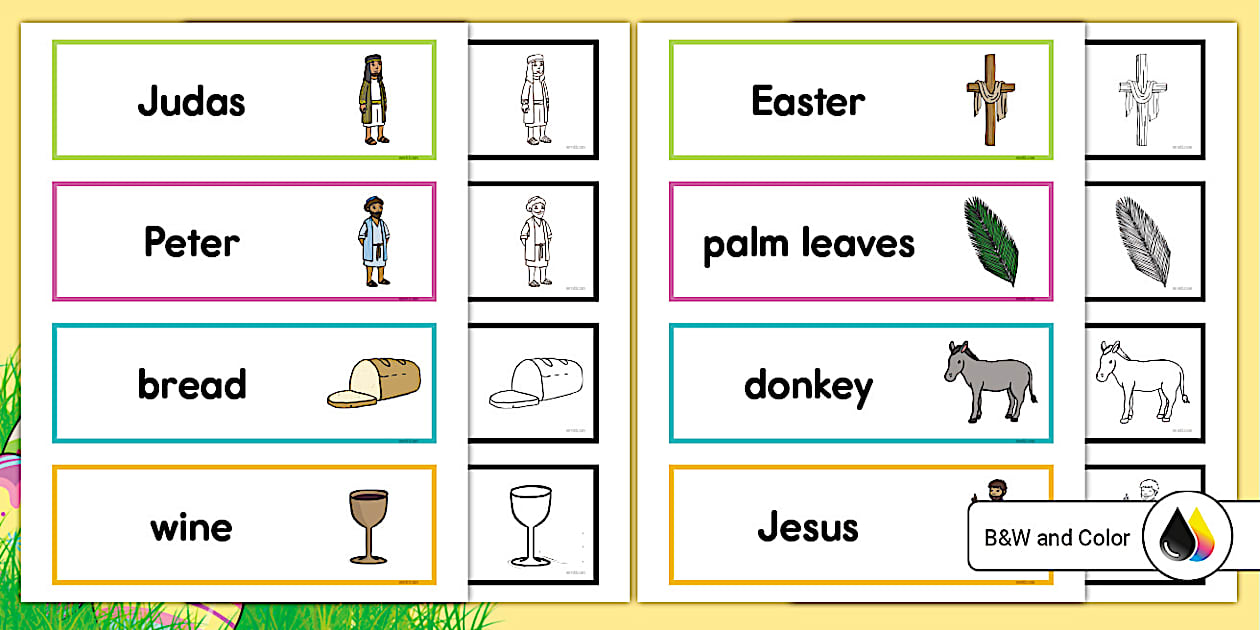 The Easter Story Word Cards | Printables | Twinkl USA