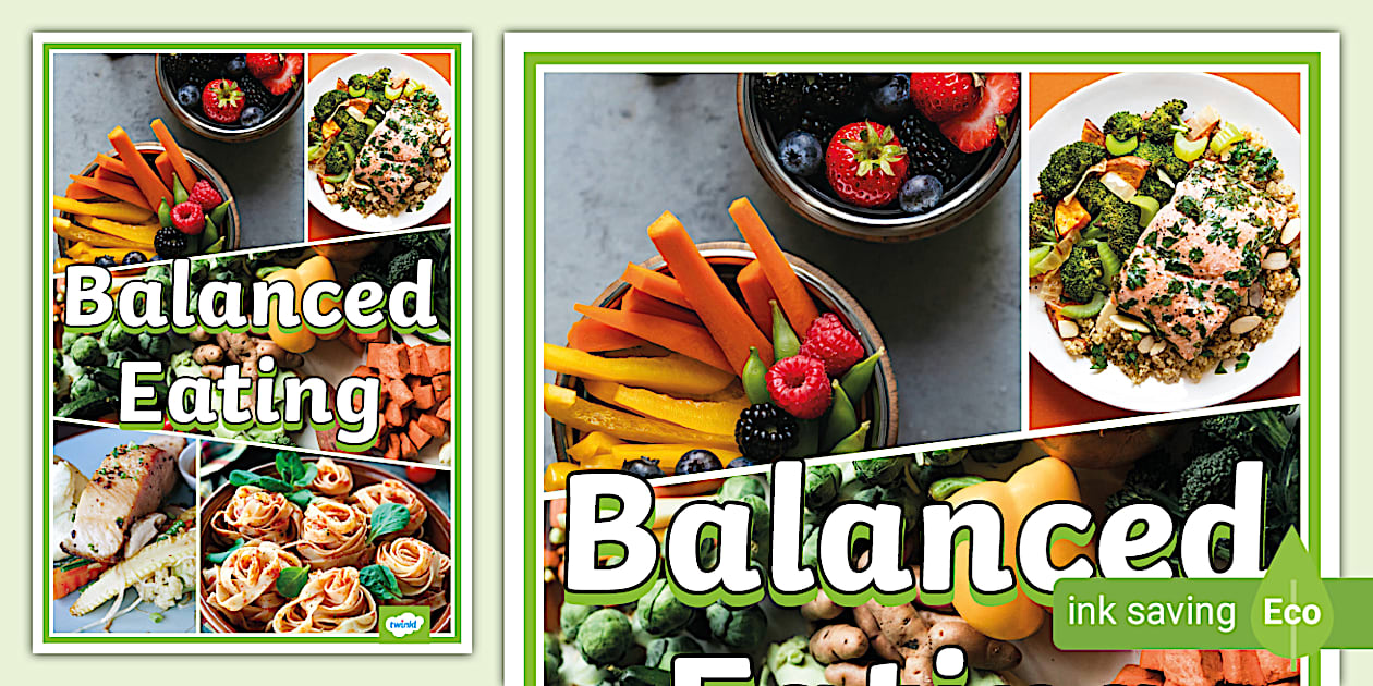 Balanced Eating Photo Display Poster (teacher made) - Twinkl