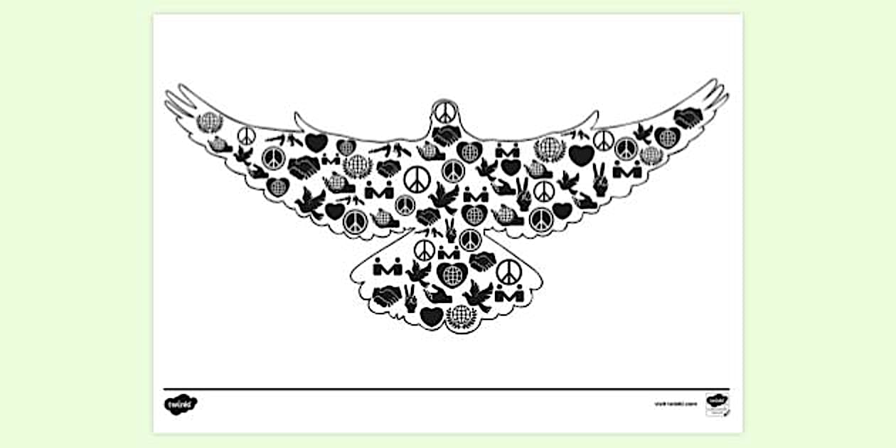 Symbol of Peace Colouring Sheet | Colouring Sheets - Twinkl