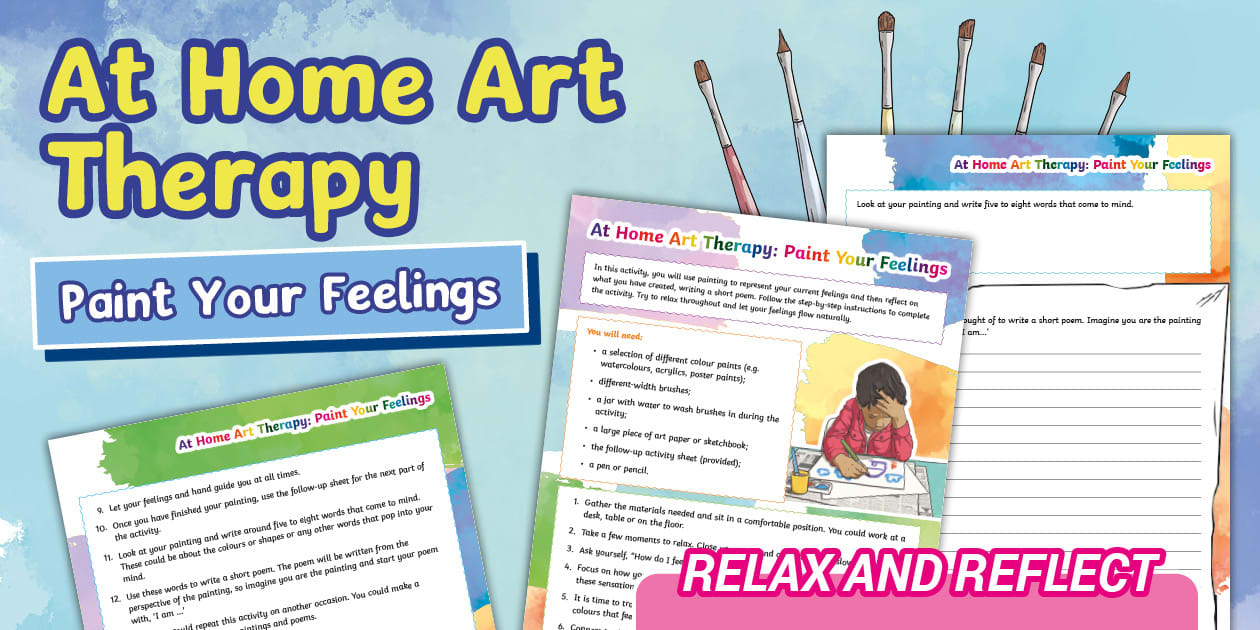 At Home Art Therapy: Paint Your Feelings - KS2 - Twinkl