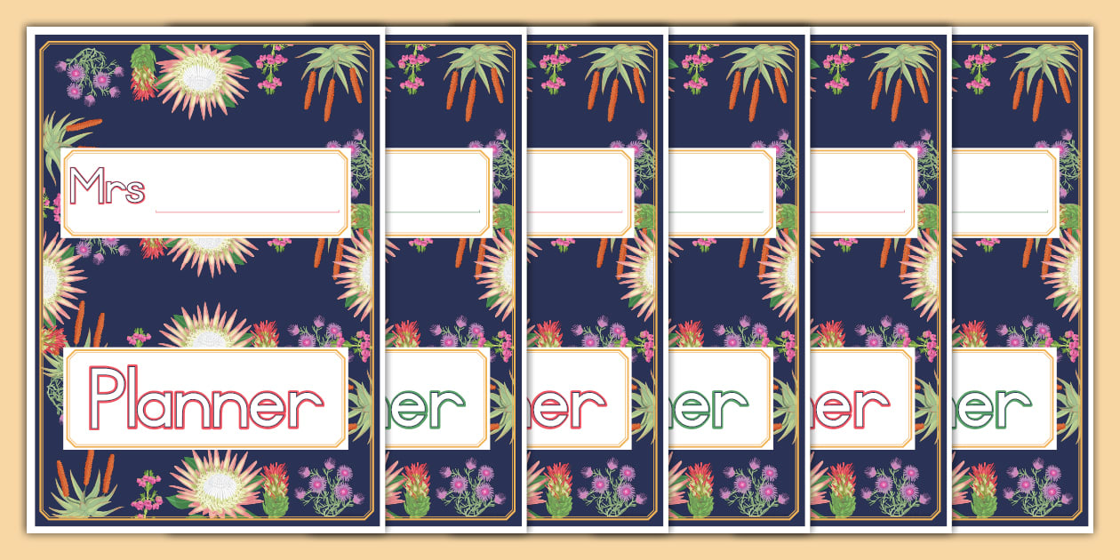 Fynbos-Themed Teacher Planner Cover - Twinkl
