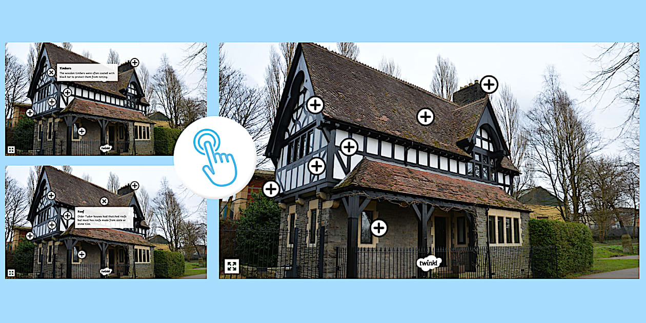 Interactive Tudor House Pictures | Tudor Hotspots - Twinkl