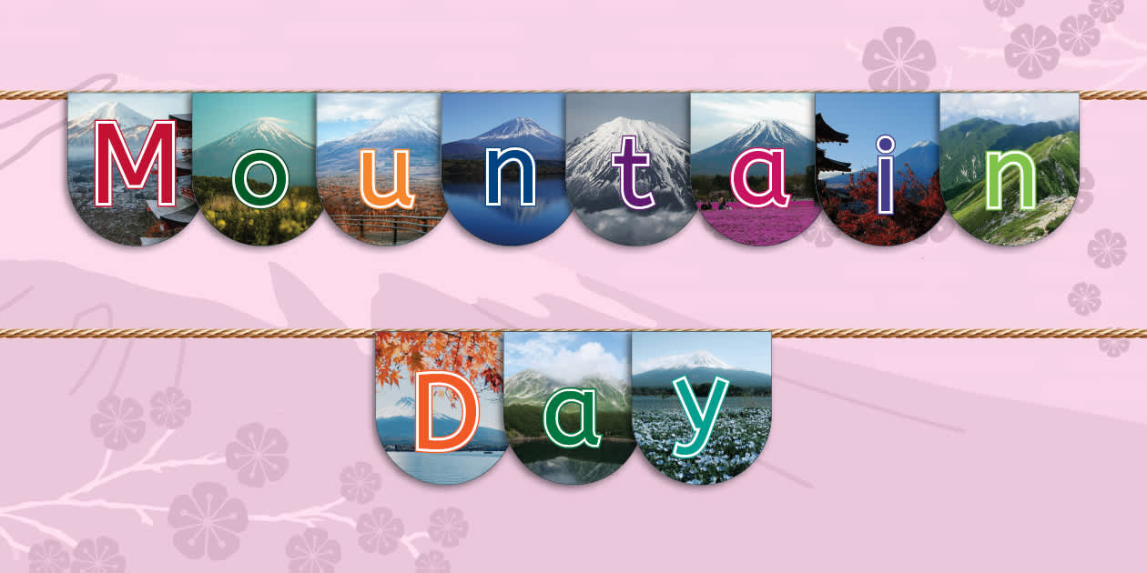 Mountain Day Display Bunting (teacher made) - Twinkl