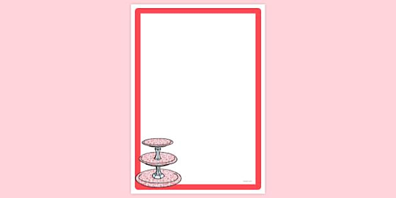 Cake Stand Page Border (teacher made) - Twinkl