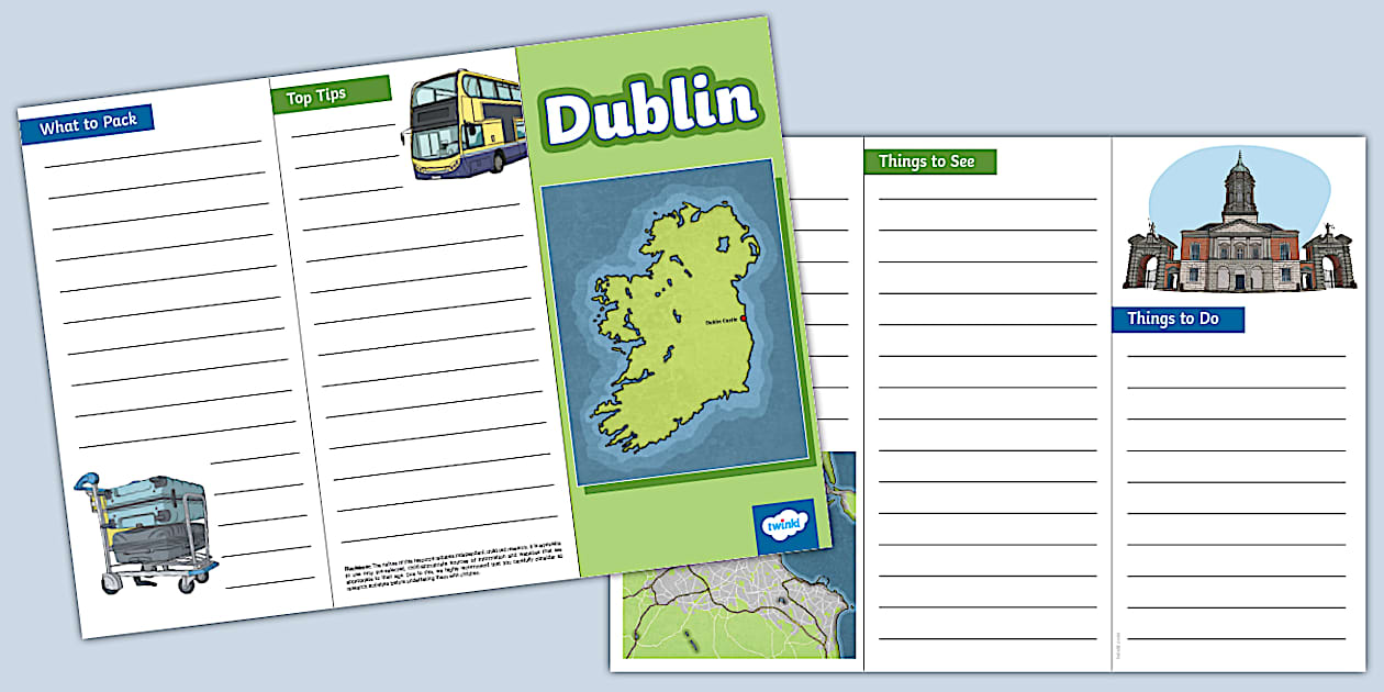 Dublin Leaflet Template (teacher made) - Twinkl