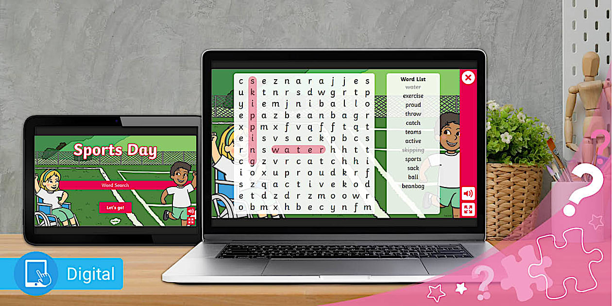Interactive Sports Day Themed Word Search | Twinkl Go!