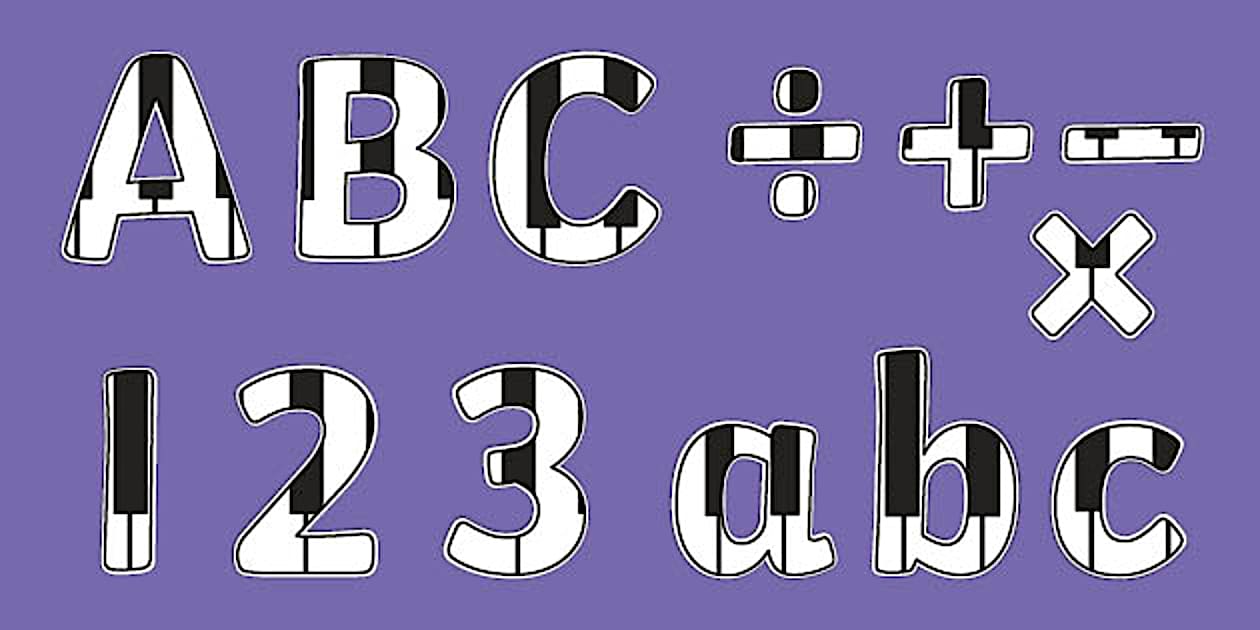 👉 Piano Key Themed Display Lettering (teacher made)