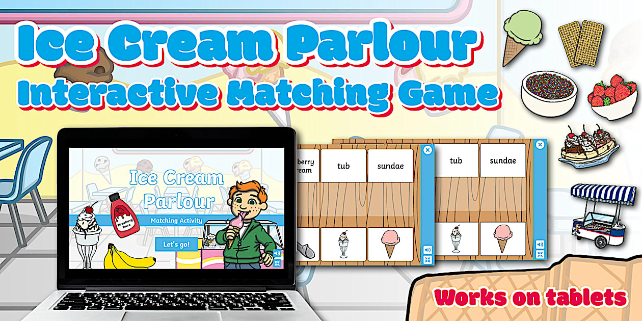 Ice Cream Parlour Interactive Matching Game