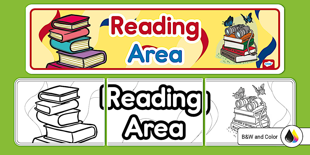 Reading Area Banner (Teacher-Made) - Twinkl
