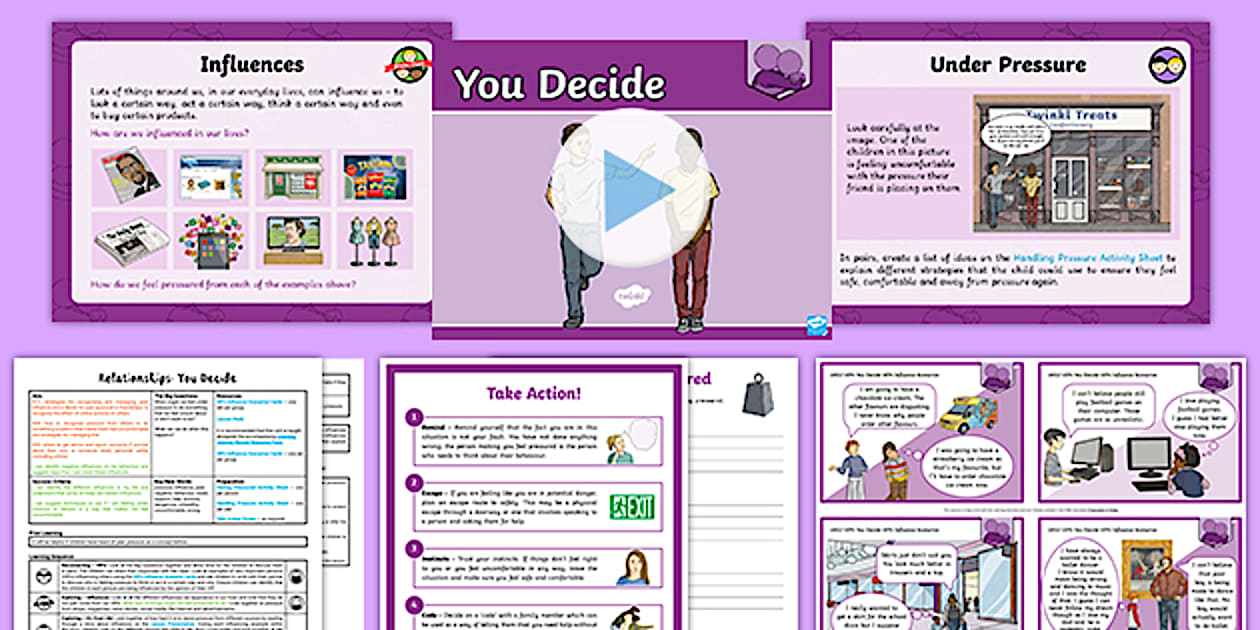 KS2 PSHE Choices & Decisions Lesson – Influence and Pressure