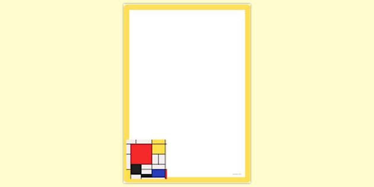 Simple Blank Abstract Page Border | Page Borders | Twinkl