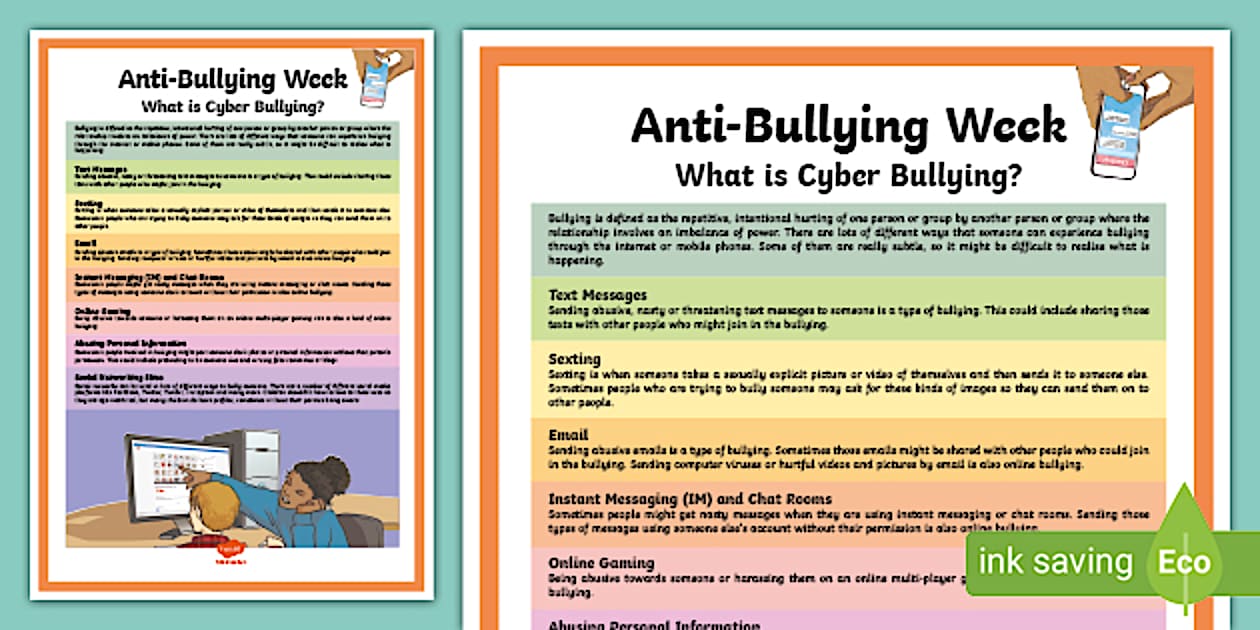 Anti-Bullying Week: What is Cyber-Bullying? Poster - Twinkl