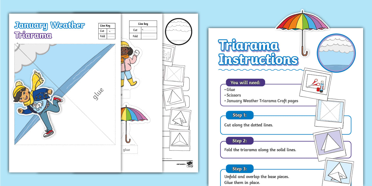 January Weather Triarama Craft - Twinkl Crafts