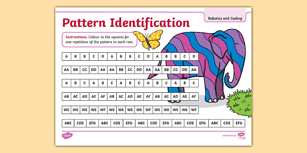 Grade 3 Robotics and Coding Identify the Letter Pattern
