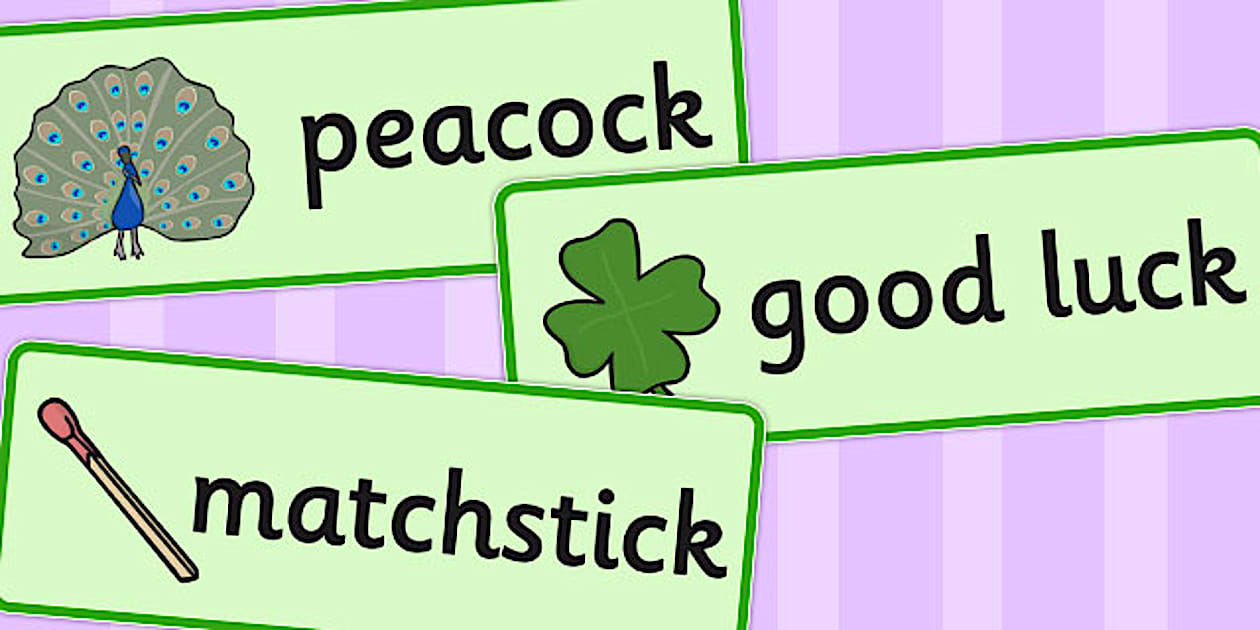 Cursive Two Syllable Final K Sound Word Cards (teacher made)