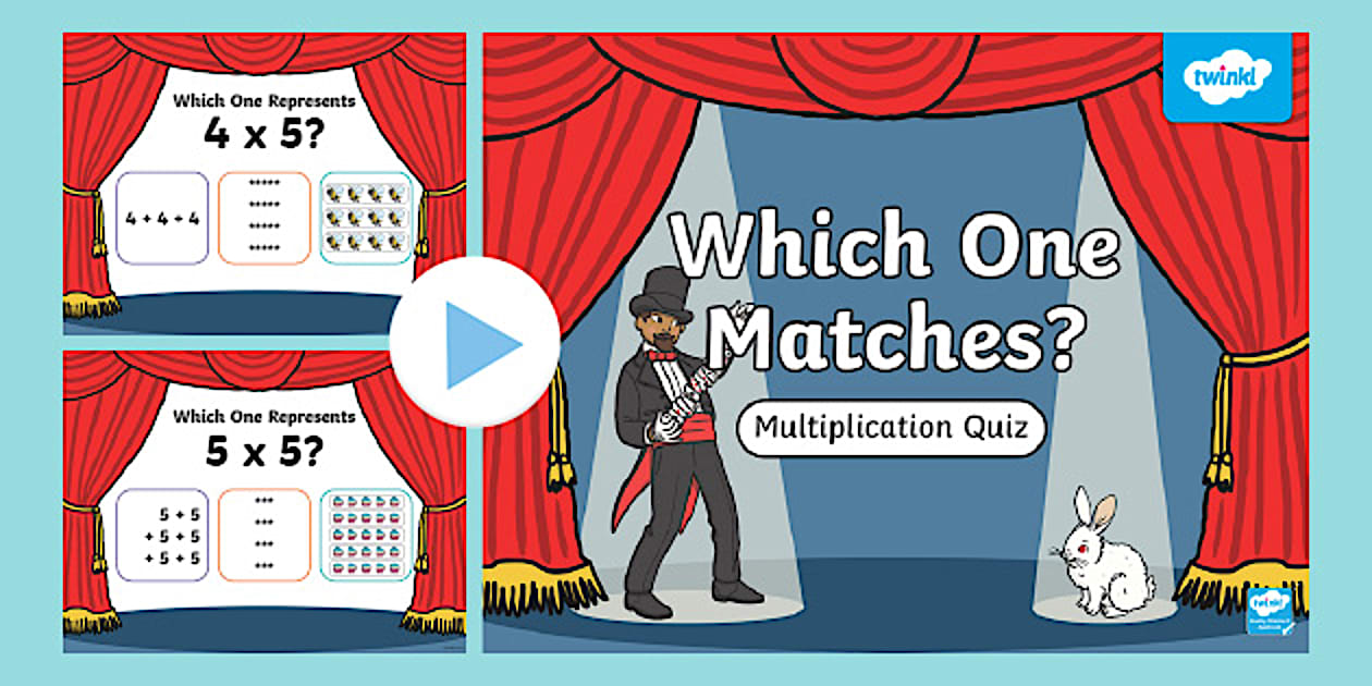 Which One Matches? Multiplication Quiz Mathematics year 2