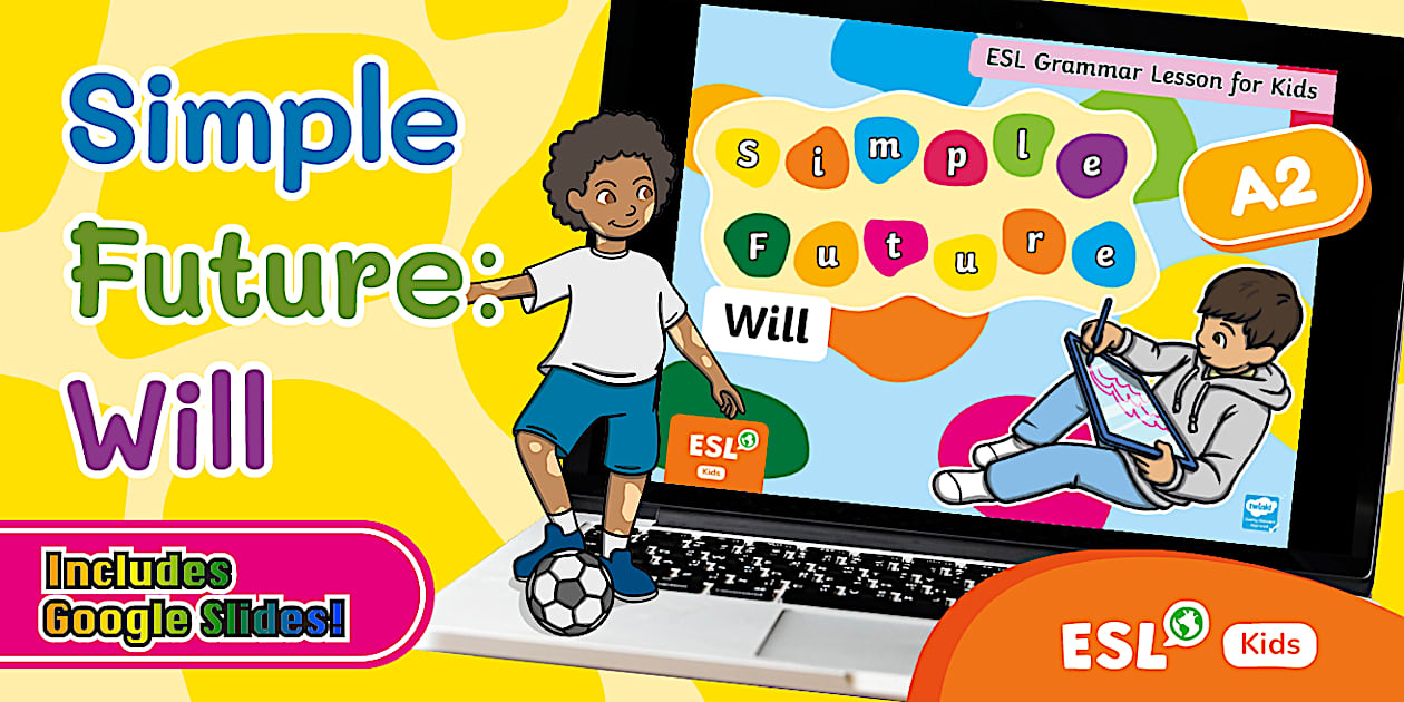ESL Simple Future Lesson {Kids, A2}