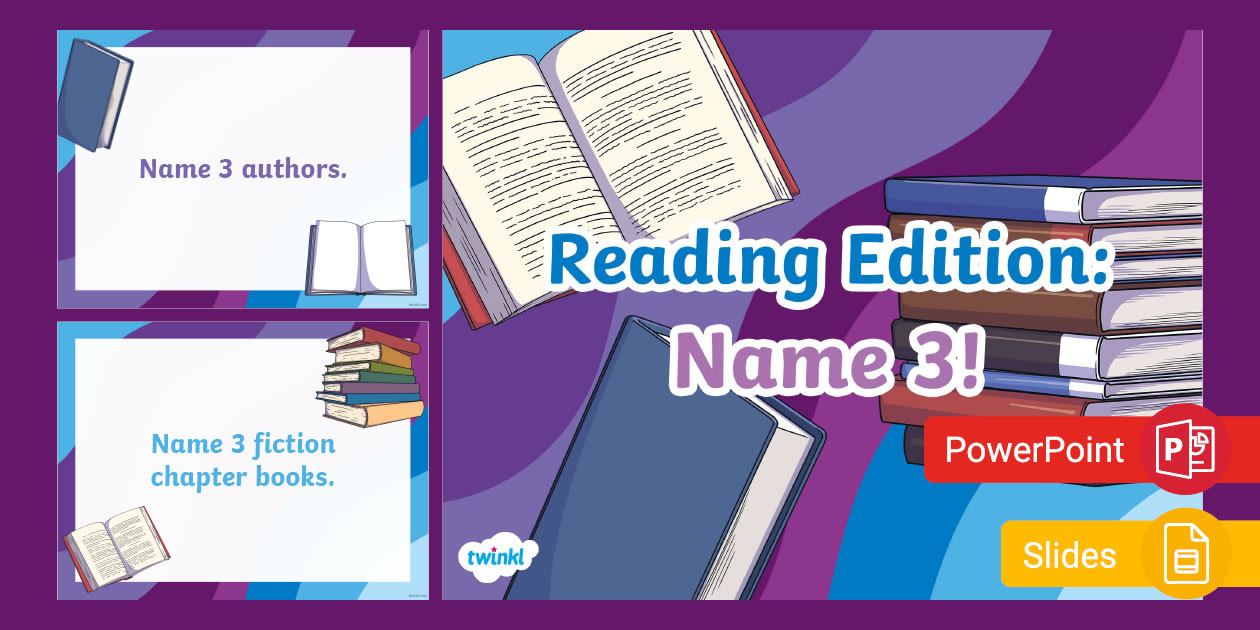 Reading Edition: Name 3 Game PowerPoint & Google Slides