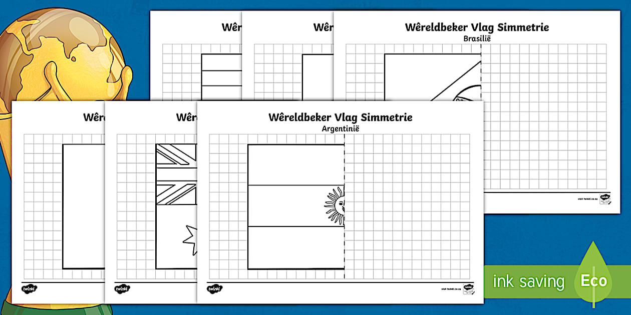 Sokker Wereldbeker Simmetrie Aktiwiteit (teacher made)