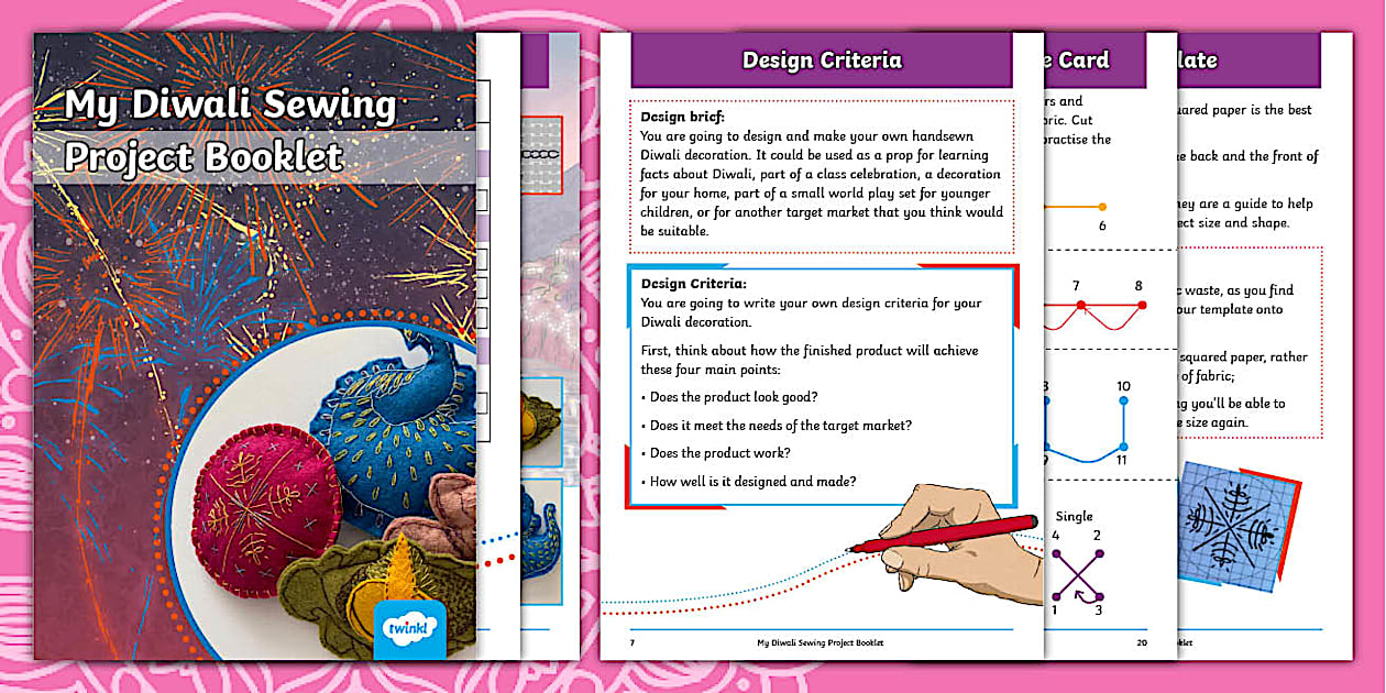 My Diwali Sewing Project Booklet - Twinkl