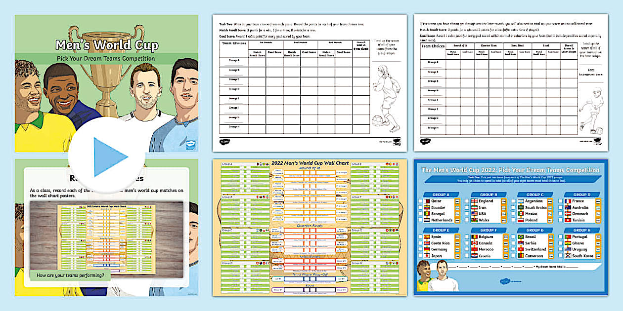 The 2022 Men's World Cup Pick Your Dream Teams Activity Pack